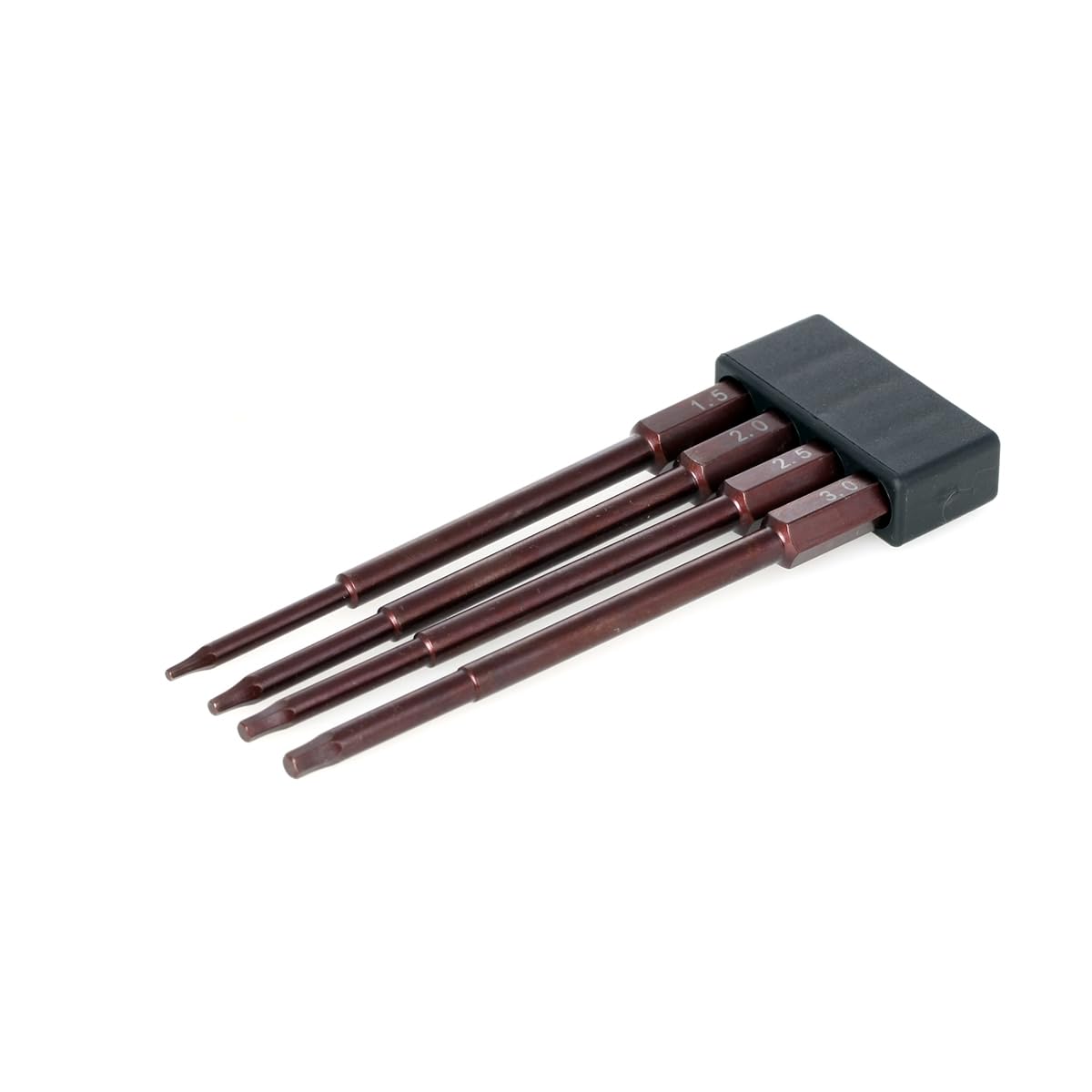 LCX Racing 4pc 1/4" Metric Hex Bit Set, Electric Screwgun, Power Drill RC Hobby RC Model RC Truck (1.5 2.0 2.5 3.0mm)
