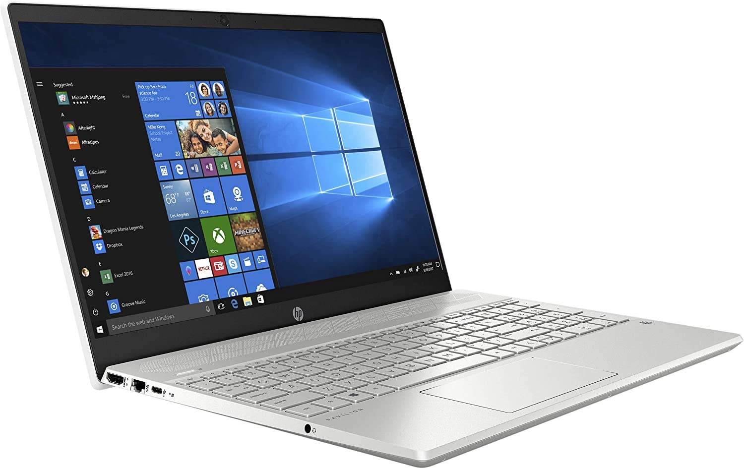 HP Pavilion 15 Laptop Computer, 10th Gen Intel Quad Core i5-1035G1, 15.6" HD IPS Touchscreen, 16GB RAM, 1TB M.2 SSD, Wi-Fi 5, Webcam, B&O Audio, USB-C, HDMI, Windows 10 Pro, 32GB USB Card