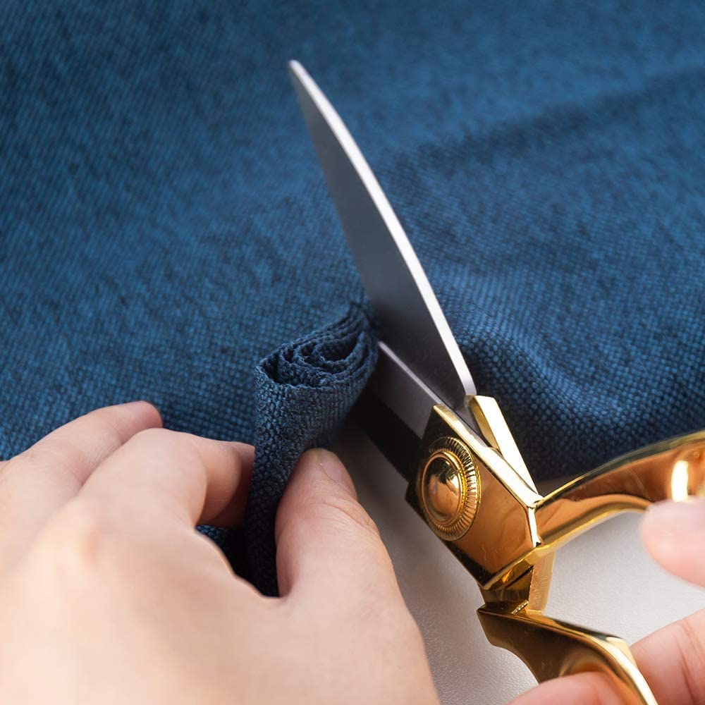 SIRMEDAL Professional Heavy Duty Tailor Scissors 8" Gold Stainless Steel Dressmaker Shears(Gold)
