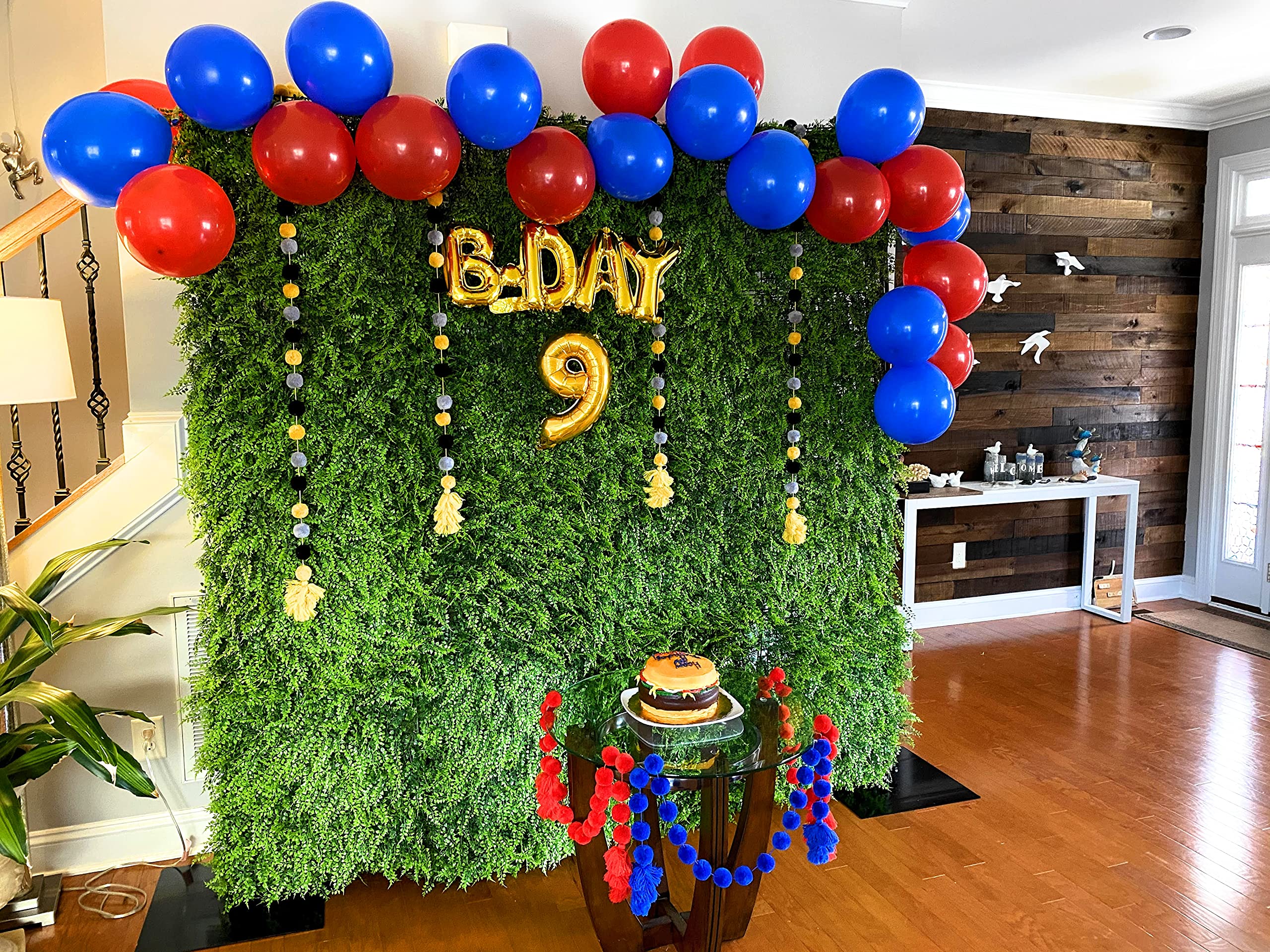 Party Pom Pom Garland Felt Ball Garland Pom Pom Strings Used for Nursery Bunting Banner Holidays Christmas MantleTree Birthday Decor Mexican (Party Pompom)