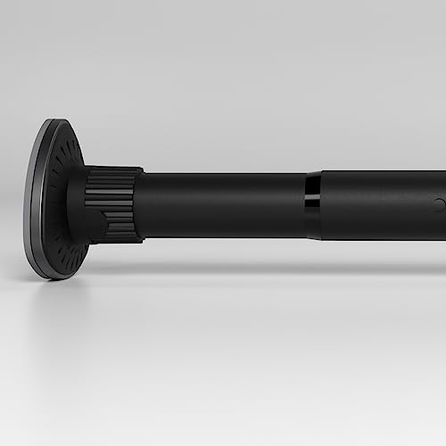 Oxdigi Room Divider Curtain Rod Long 142.1-160 Inches/Matt Black Tension Curtain Rod/No Drill,Never Rust,Heavy Duty,Adjustable,Thickened Pipe Wall/Spring Tension Rod for Window,Bathroom,Bedroom