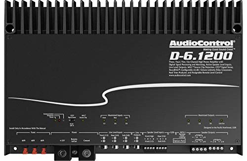 AudioControl D-6.1200 6-Channel Car Amplifier with Digital Signal Processing & ACR-3 Dash Remote