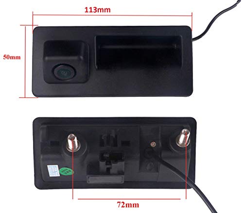 170 degree Car Trunk Handle Backup Camera Rear View HD Camera Night Vision parking camera Reverse Parking Assistance for Audi for VW Tiguan/Golf/Jetta/Passat/Touran/Touareg/Lavida/Sagitar/Caddy