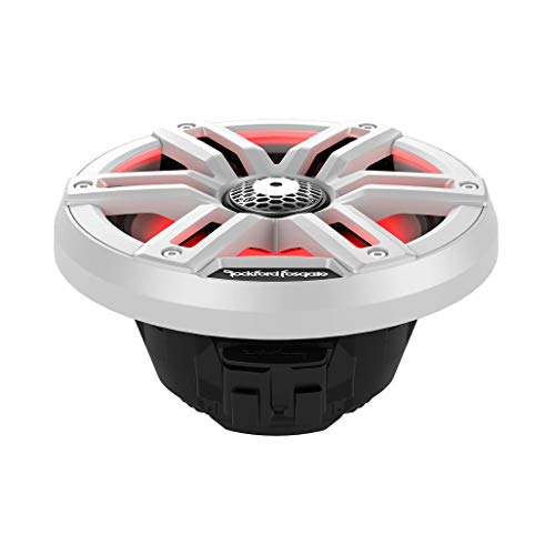Rockford Fosgate M2-65 Color Optix 6.5β 2-Way Coaxial Multicolor LED Lighted Marine Speakers - White/Stainless (Pair)