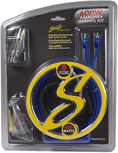 AudioControl The EPICENTER Bass Restoration Processor (Black) with Remote and Stinger 8-GA 600W Complete Amp Wiring Kit Bundle