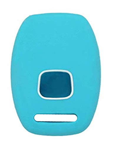 KAWIHEN Silicone Key Fob Cover Compatible with Honda Accord Accord Crosstour CR-V Civic Element Pilot OUCG8D-380H-A N5F-S0084A N5F-A05TAA(Light Blue)