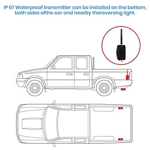 AUTO-VOX M1W Wireless Backup Camera with Stable Signal, Car Back Up Camera Systems with Super Night Vision (6 LEDs) HD Monitor Reverse Camera for Truck, Trailer, RV, Camper