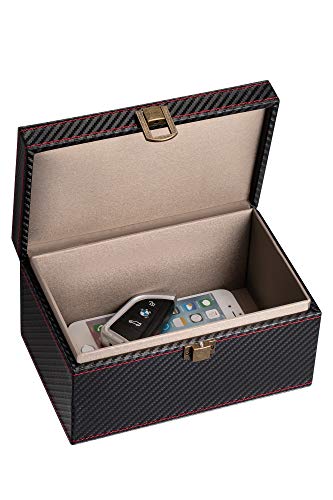 Large Faraday Box for Car Keys Signal Blocking Box Keyless Entry Key Fob Signal Blocker Protector Box RFID Box for Car Keys for Car Theft Prevention Faraday Box Cage (Big Box - 19.5 * 12.5 * 10cm)