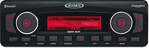 Jensen HD1BT AM/FM/WB/USB/SiriusXM Ready/Bluetooth Stereo with Full iPhone/iPod Controls, 50W x 4 Maximum Power Output, Bluetooth Streaming Audio (A2DP, AVRCP), AM/FM tuner (US/Euro) (Renewed)