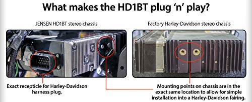 Jensen HD1BT AM/FM/WB/USB/SiriusXM Ready/Bluetooth Stereo with Full iPhone/iPod Controls, 50W x 4 Maximum Power Output, Bluetooth Streaming Audio (A2DP, AVRCP), AM/FM tuner (US/Euro) (Renewed)