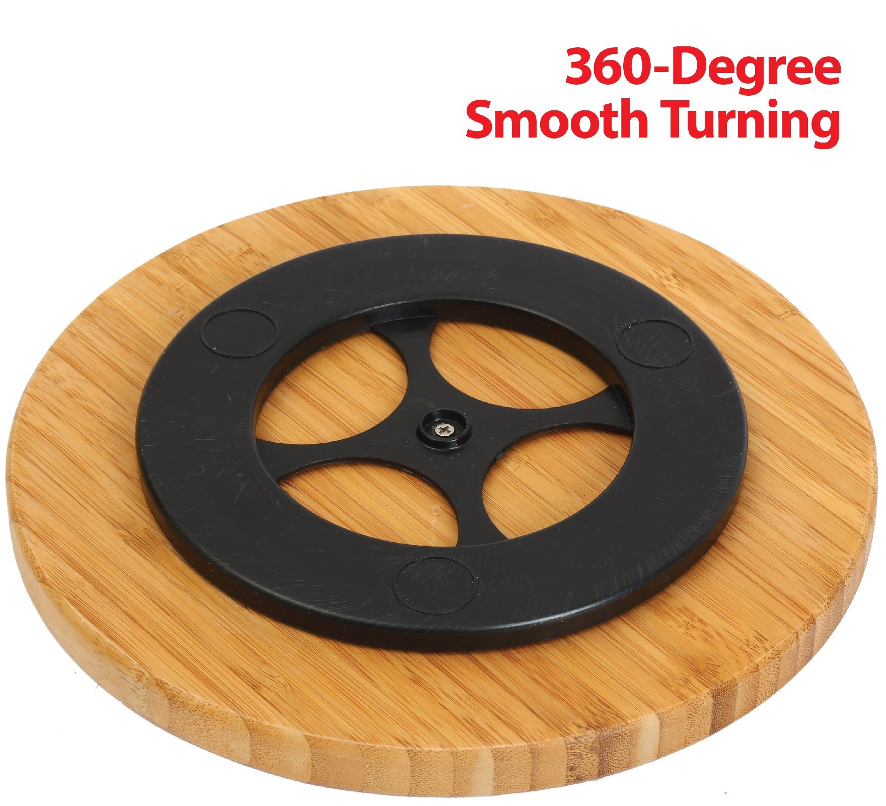 YBM HOME Bamboo Lazy Susan Single Turntable (1, 18")