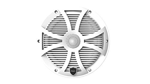 wet sounds | REVO 8-SWW | High Output Component Style 8" Marine Coaxial Speaker with RGB Backlighting and Enclosed White SW Grille