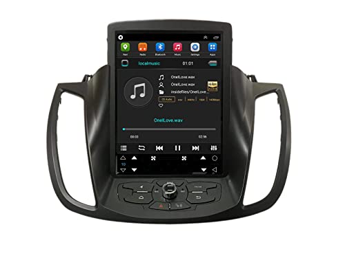 KUNFINE Tesla Style 10.4" Android Radio CarPlay Android Auto Autoradio Car Navigation Stereo Multimedia Player GPS RDS DSP BT WiFi Headunit Replacement for Ford Escape 2013-2018, if Applicable