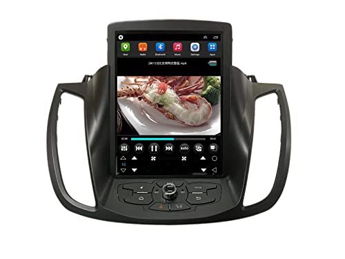 KUNFINE Tesla Style 10.4" Android Radio CarPlay Android Auto Autoradio Car Navigation Stereo Multimedia Player GPS RDS DSP BT WiFi Headunit Replacement for Ford Escape 2013-2018, if Applicable