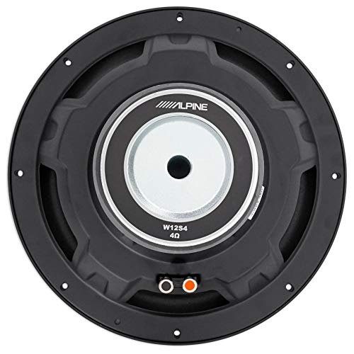 Alpine W12S4 12" 750 Watt Peak 250 Watt RMS 4-Ohm Car Audio Subwoofer Sub