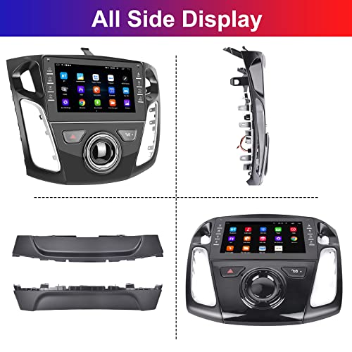 Android Car Stereo Radio for Ford Focus 2012 2013 2014 2015 2016 2017, 8 Inch Touch Screen GPS Head Unit Support Navigation WiFi Bluetooth Mirror Link FM Radio SWC + AHD Backup Camera