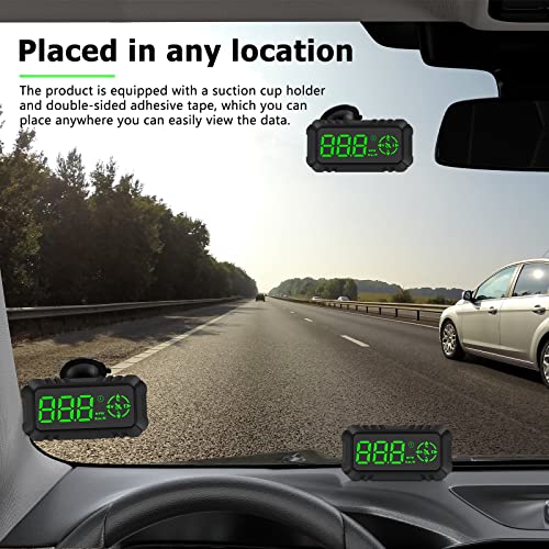 AWOLIMEI Heads Up Display for Cars G7, GPS Speedometer with Over-Speed Alarm Fatigue Driving Warning, USB Plug & Play, for All Cars