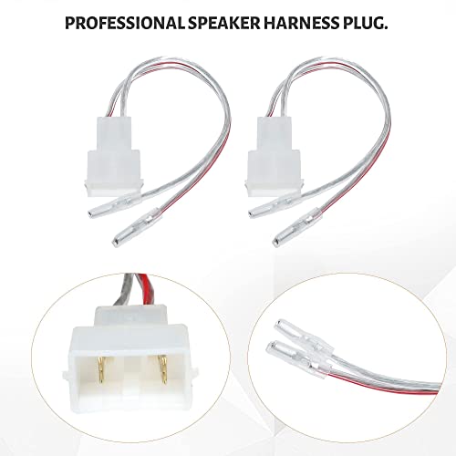 NuIth Car Speaker Adapter Bracket Speaker Wiring Harness Kit Compatible with Honda Civic Accord CRV 2008-2020, Acura 2005-2019 Aftermarket Front Rear Door 6.5 Inch Speaker Connector Cable Mount