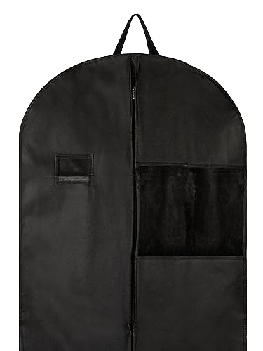 BAGYHACKS™ 43-Inch Heavy Duty Garment Bag w/Pocket for Dresses, Suits, Jackets, Shoes