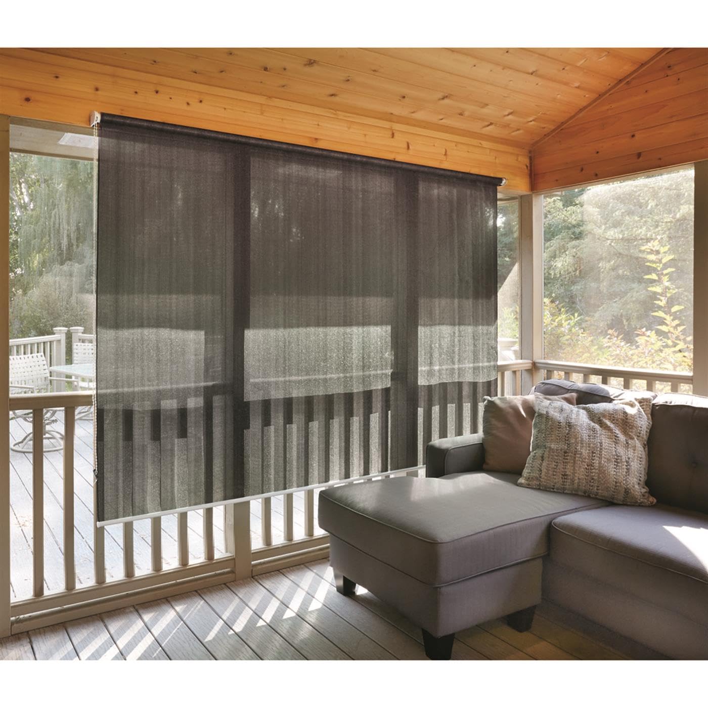CASTLECREEK Window Blind Shade, Roller Sun Shade Cover, Sunscreen Roll-Up Black 8X6