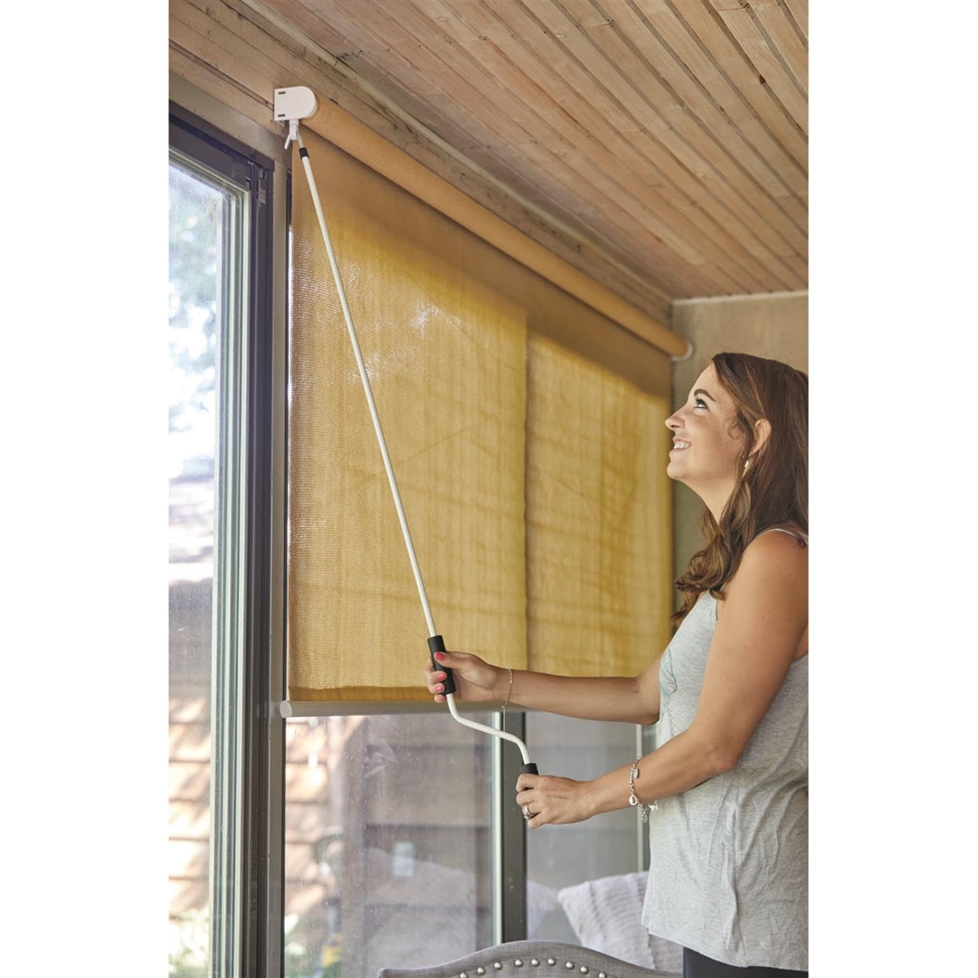 CASTLECREEK Window Blind Shade, Roller Sun Shade Cover, Sunscreen Roll-Up Black 8X6