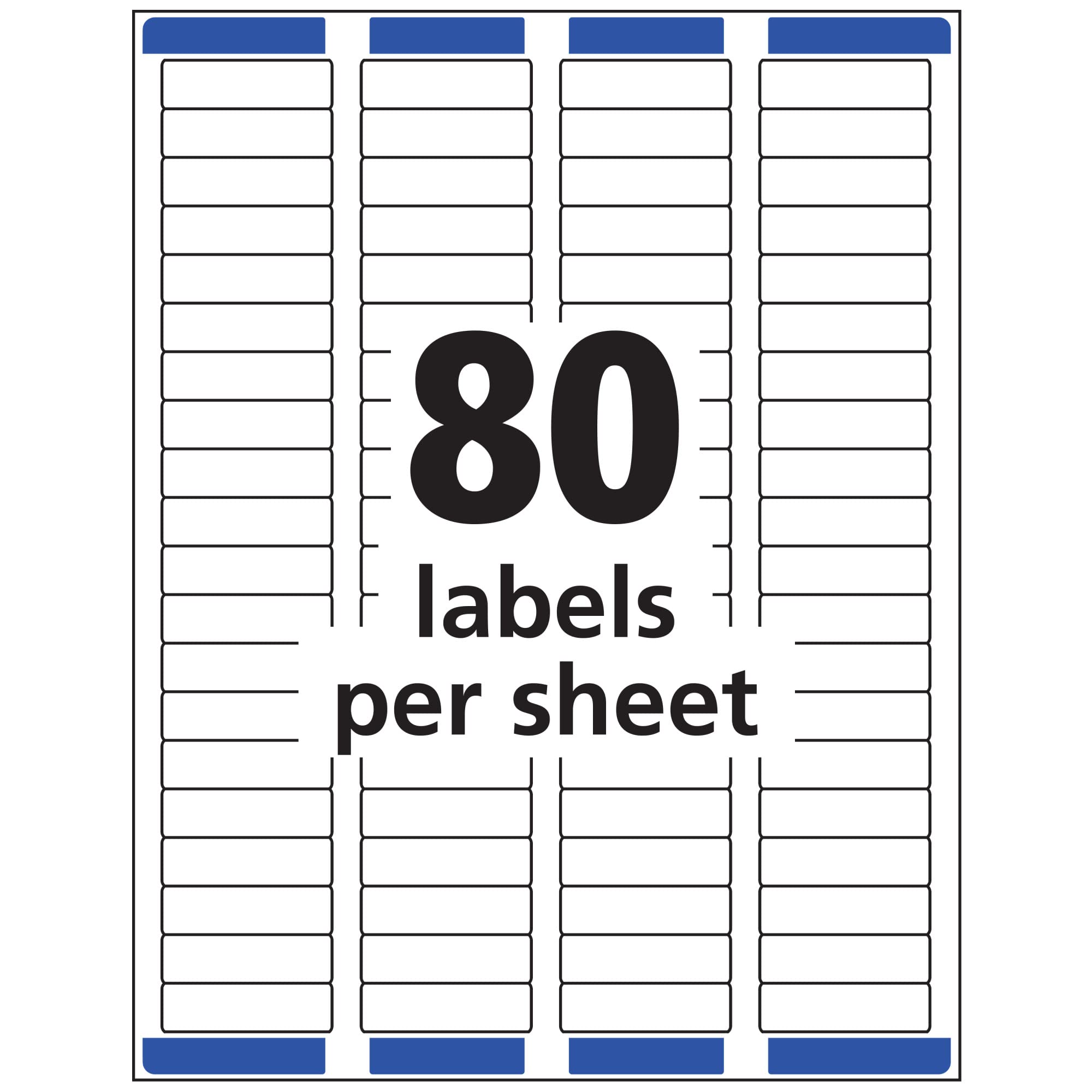 Avery Address Labels with Sure Feed for Laser Printers, 0.5" x 1.75", 8,000 Labels, Permanent Adhesive (5167)