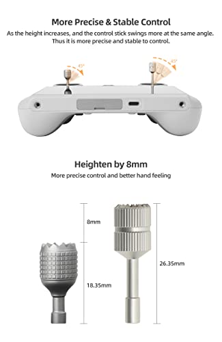 Joystick Rocker for DJI Mini 3 Pro Remote Control, Aluminum Alloy Extended Thumb Rocker, Ergonomic Design Controller Stick Replacement, Drone Rocker Replacement Accessories (Gold)