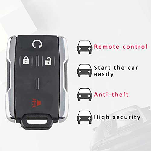 Keyless Entry Remote Control Car Key Fob Fits for 2014-2019 GMC Sierra/Chevy Silverado 2015-2021 GMC Canyon/Chevy Colorado (M3N-32337100 Chrome), Set of 2