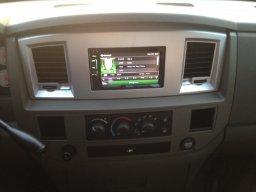 Custom Install Parts Khaki w/Silver Double Din Stereo Radio Dash Kit Install Bezel +Wiring Harness+Antenna Adapter Compatible with Dodge Ram 2006-2009(Khaki/Silver Standard Non Canbus Wire Harness)