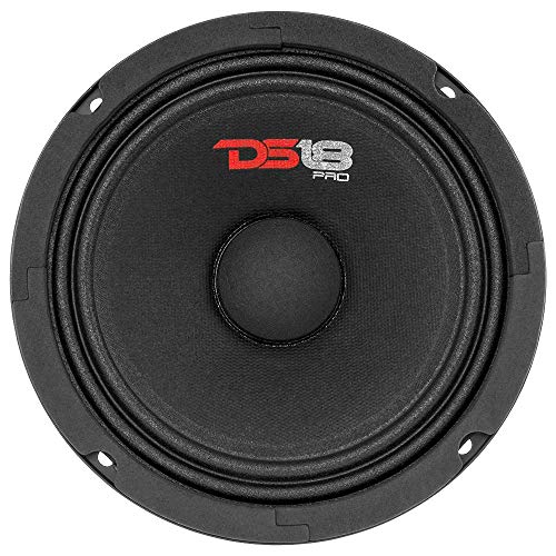 DS18 2X PRO-GM6 Loudspeaker - 6.5", Midrange, Black Steel Basket, 480W Max, 140W RMS, 8 Ohms - Premium Quality Audio Door Speakers for Car or Truck Stereo Sound System (2 Speakers)