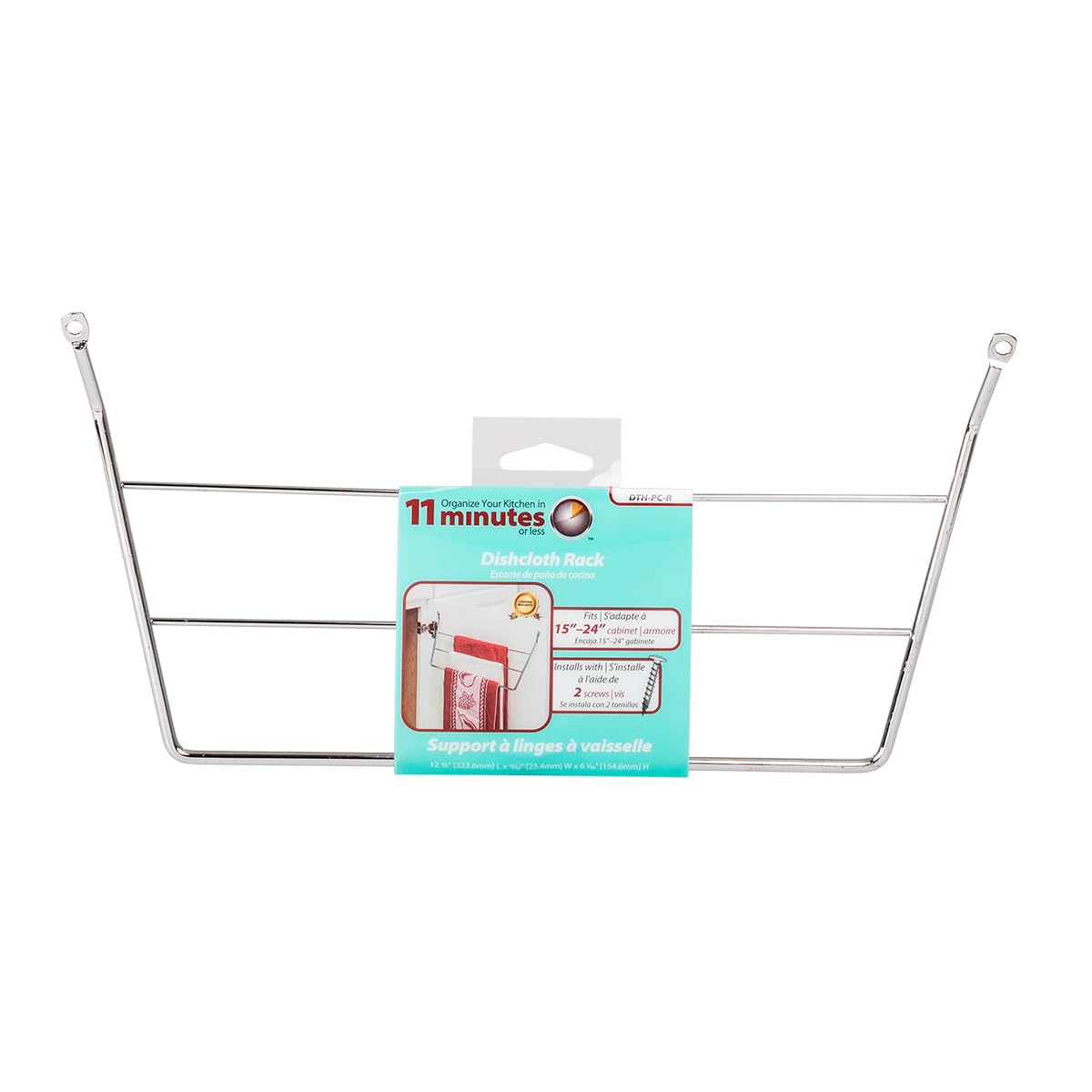 Hardware Resources DTH-PC-R Polished Chrome 3 Rack Dish Towel Holder Screws Included