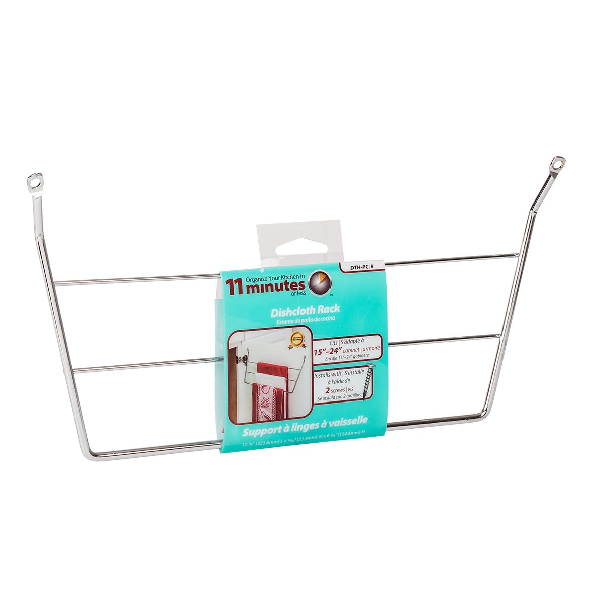 Hardware Resources DTH-PC-R Polished Chrome 3 Rack Dish Towel Holder Screws Included