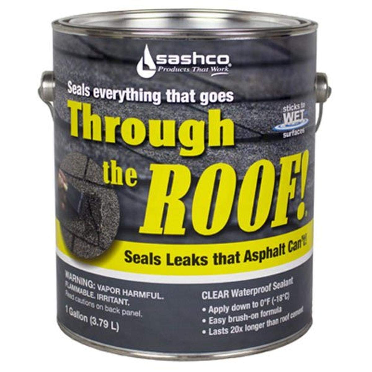 Sashco Sealants 14024 Through The Roof Sealant 2 Gallon Case, Clear