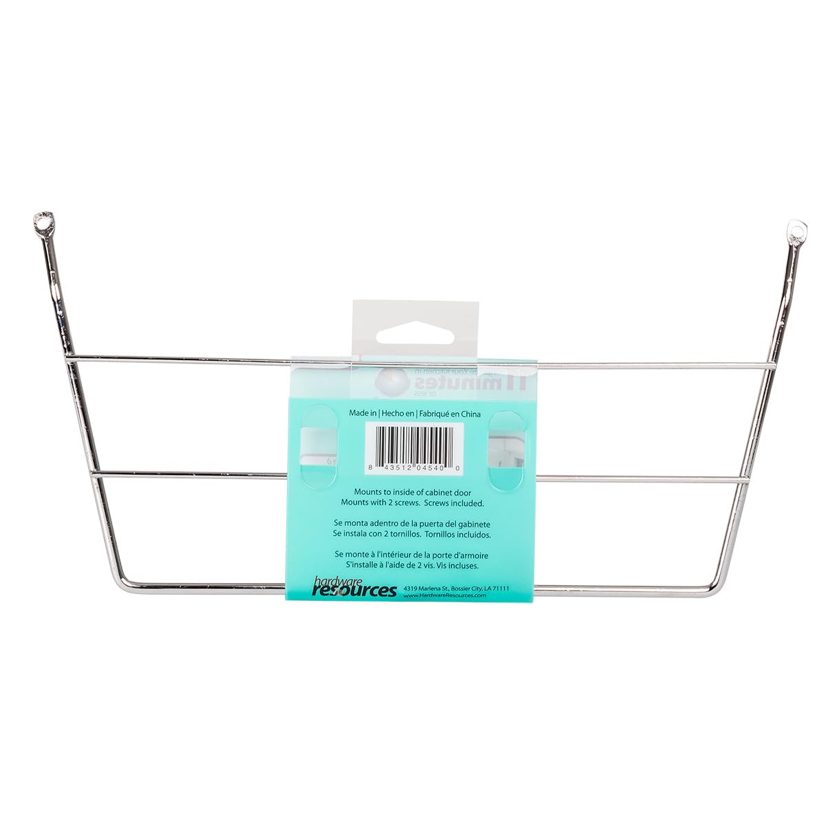 Hardware Resources DTH-PC-R Polished Chrome 3 Rack Dish Towel Holder Screws Included