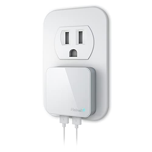 Nekmit 4.8A 24W Thin Flat Dual USB Wall Charger with Smart IC Technology, Portable Travel Adapter for iPad Pro, iPhone 14/14 Pro/Pro Max, Pixel, Galaxy and More