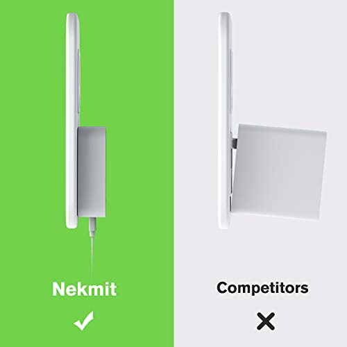 Nekmit 4.8A 24W Thin Flat Dual USB Wall Charger with Smart IC Technology, Portable Travel Adapter for iPad Pro, iPhone 14/14 Pro/Pro Max, Pixel, Galaxy and More