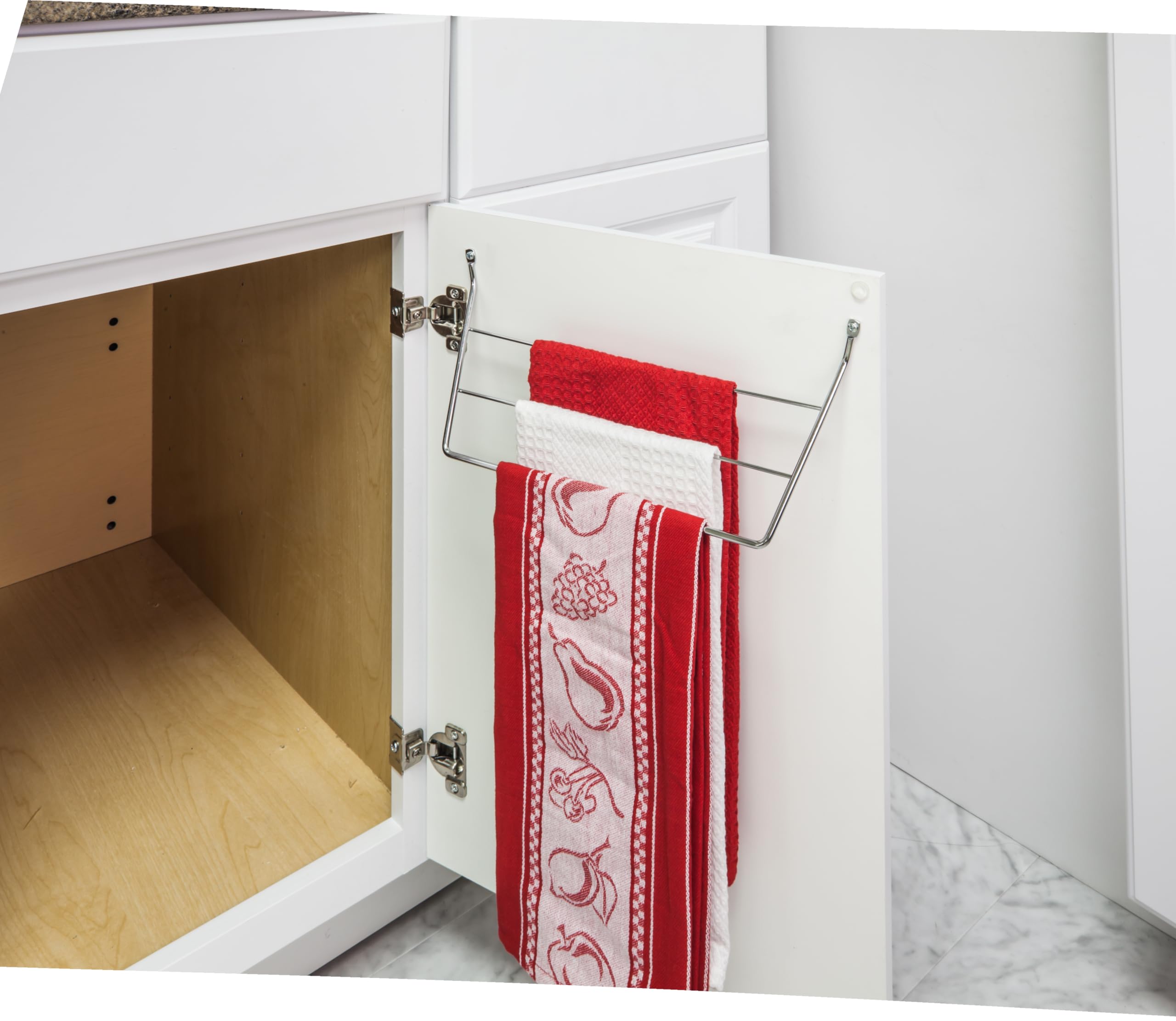Hardware Resources DTH-PC-R Polished Chrome 3 Rack Dish Towel Holder Screws Included