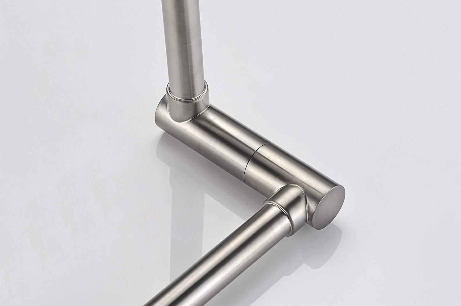 Deck Mount Pot Filler Faucet Brushed Nickel Finish with Extension Shank and 20" Dual Swing Joints Spout, SUMERAIN