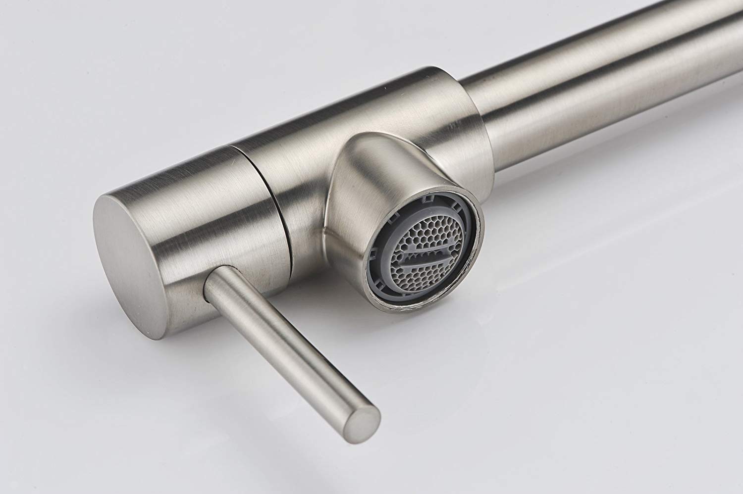 Deck Mount Pot Filler Faucet Brushed Nickel Finish with Extension Shank and 20" Dual Swing Joints Spout, SUMERAIN