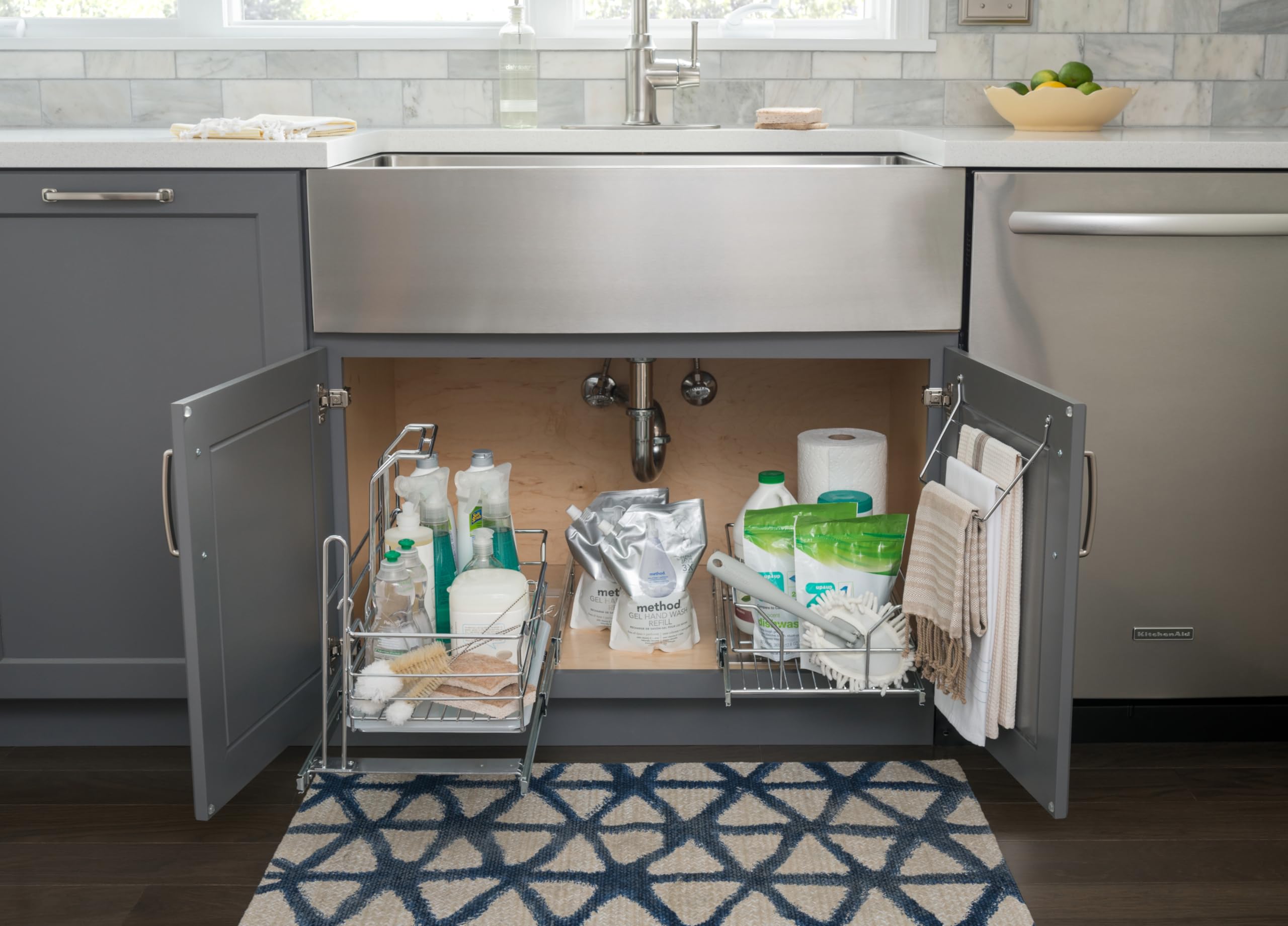 Hardware Resources DTH-PC-R Polished Chrome 3 Rack Dish Towel Holder Screws Included