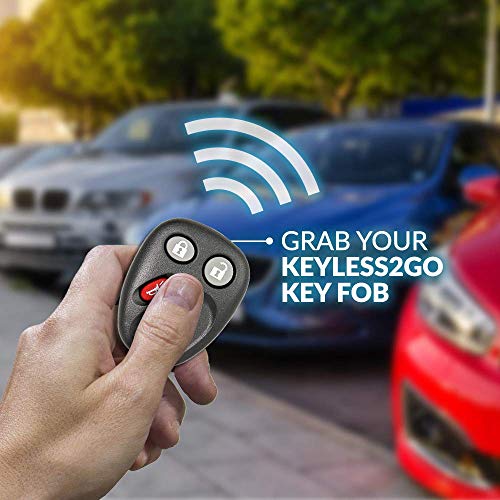 Keyless2Go Replacement for Keyless Entry Car Key Vehicles That Use 3 Button LHJ011-2 Pack