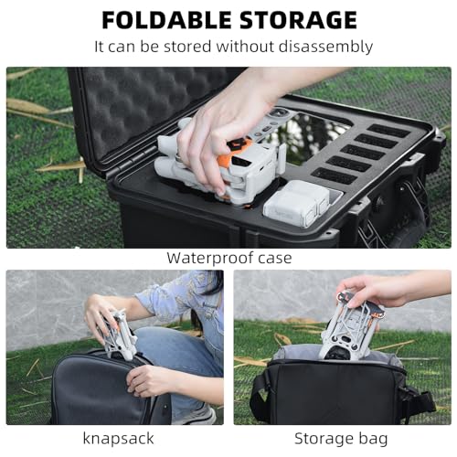 HeiyRC Mini 4 Pro Landing Gear, Folding Extensions Leg Stand Protector for DJI Mini 4 Pro Drone Accessories (Orange) - Easy to Store, no Need to disassemble