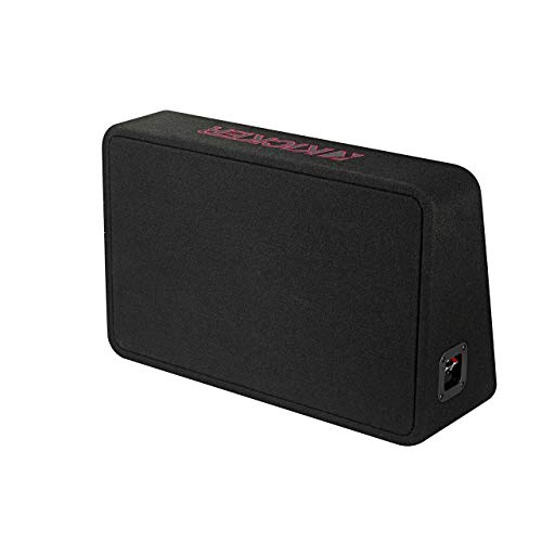 Kicker Bundle Compatible with Universal Vehicle 46TL7T122 12" Loaded Square Thin Sub Box with HA-A400.1 Amplifier and HA-AK8 8Ga Amp Install Kit
