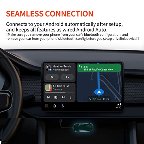 2023 Android Auto Wireless Adapter for 2016+ Factory Cars Converts Wired Android Auto to Wireless, Android Auto Dongle Wireless for Android 11+