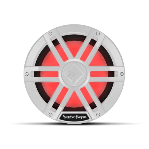 Rockford Fosgate M1D4-10 Color Optix 10" DVC 4-Ohm Multicolor LED Lighted Marine Subwoofer - White