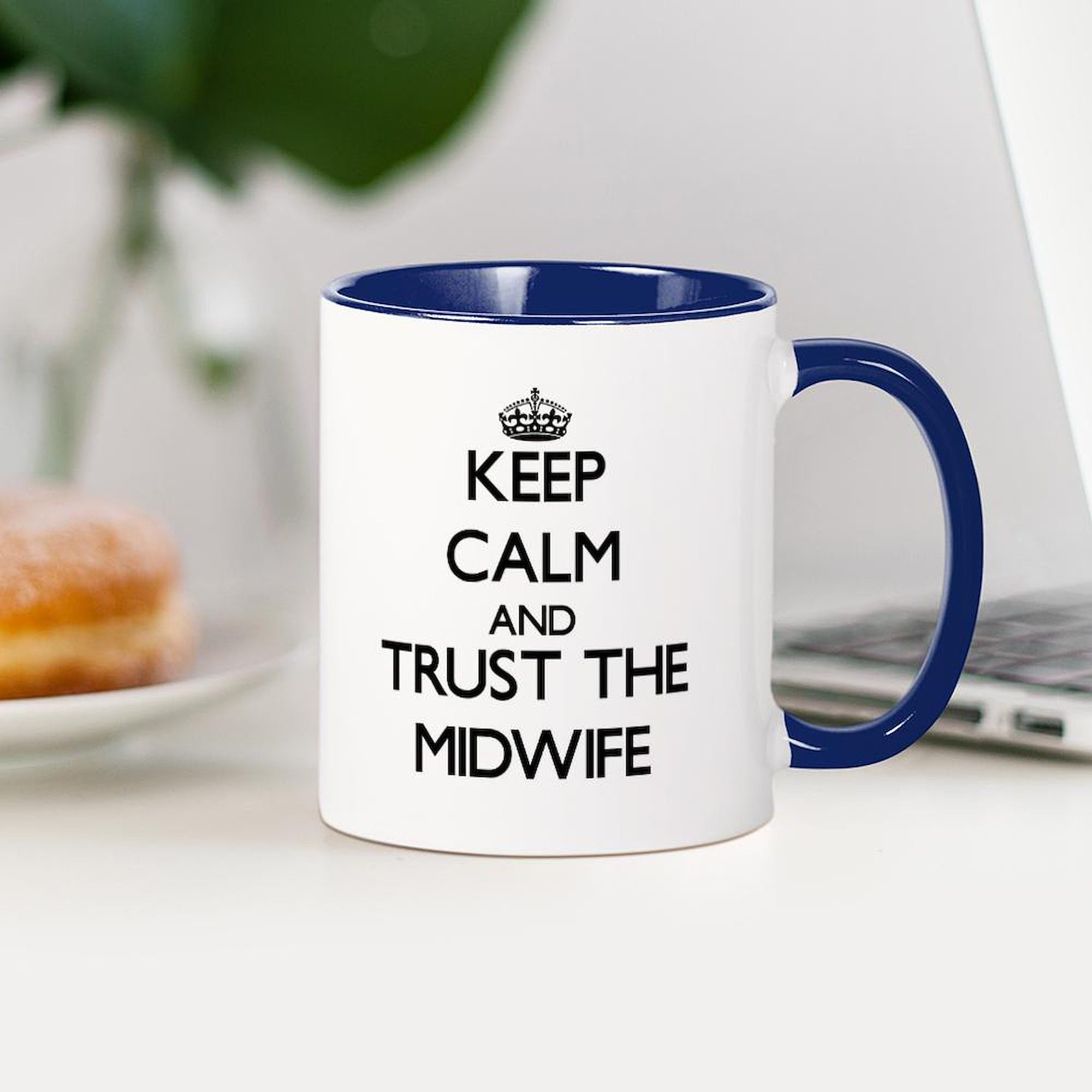 CafePress Keep Calm And Trust The Midwife Mugs Ceramic Coffee Mug, Tea Cup 11 oz