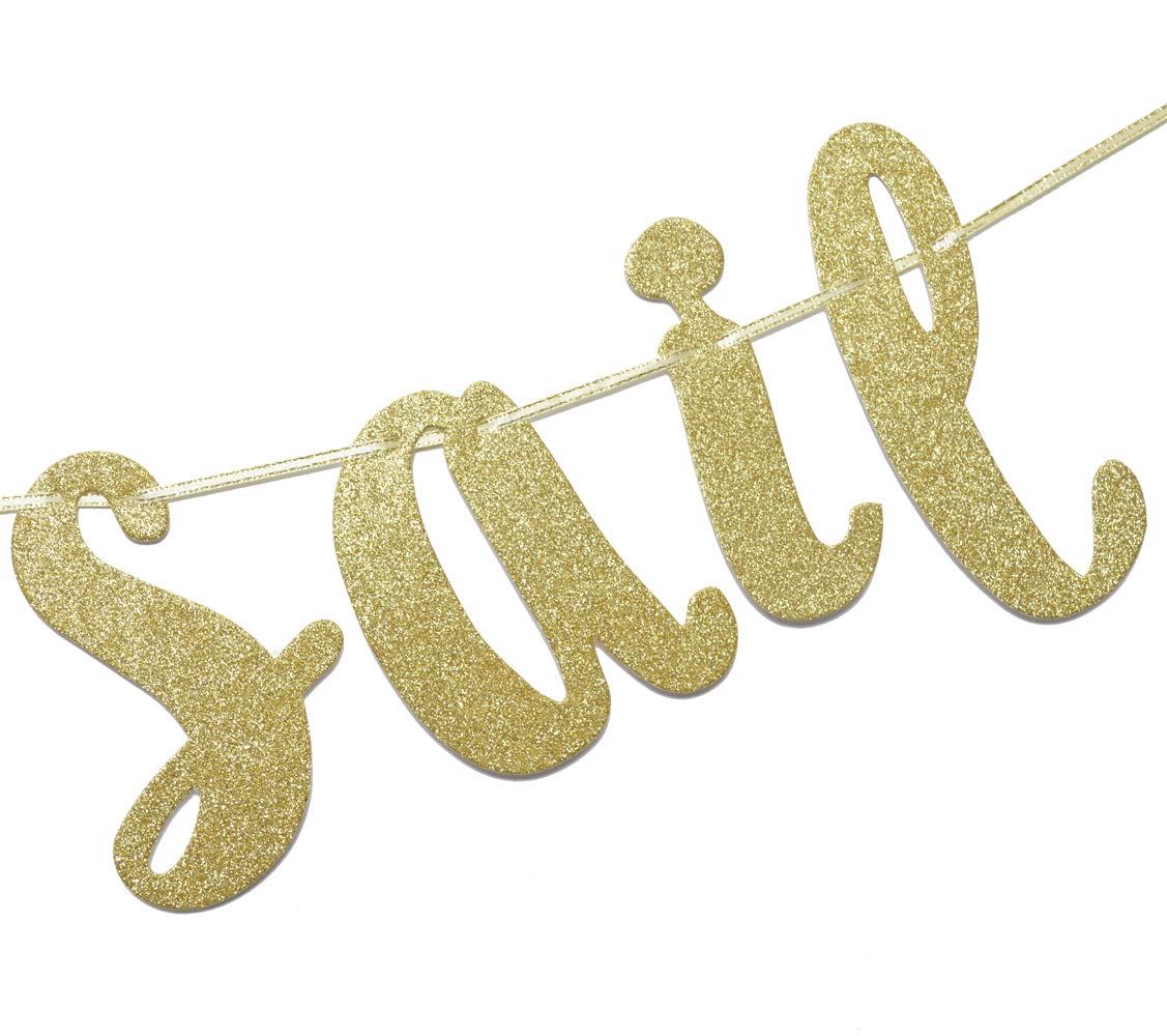 Last Sail Before The Veil Banner, Wedding, Engagement, Bridal Shower, Bachelorette Cruise Decorations (Gold)