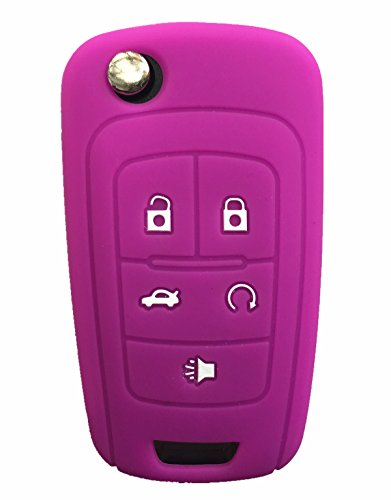Rpkey Silicone Keyless Entry Remote Control Key Fob Cover Case protector Replacement Fit For Buick Encore LaCrosse Regal Verano(Violet)OHT01060512 5461A-01060512