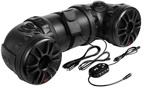 BOSS Audio Systems ATV85B ATV UTV Weatherproof Sound System - 8 Inch Speakers, 1.5 Inch Tweeters, Full Range Audio, Built-in Amplifier, Bluetooth Remote, Hook Up To Stereo