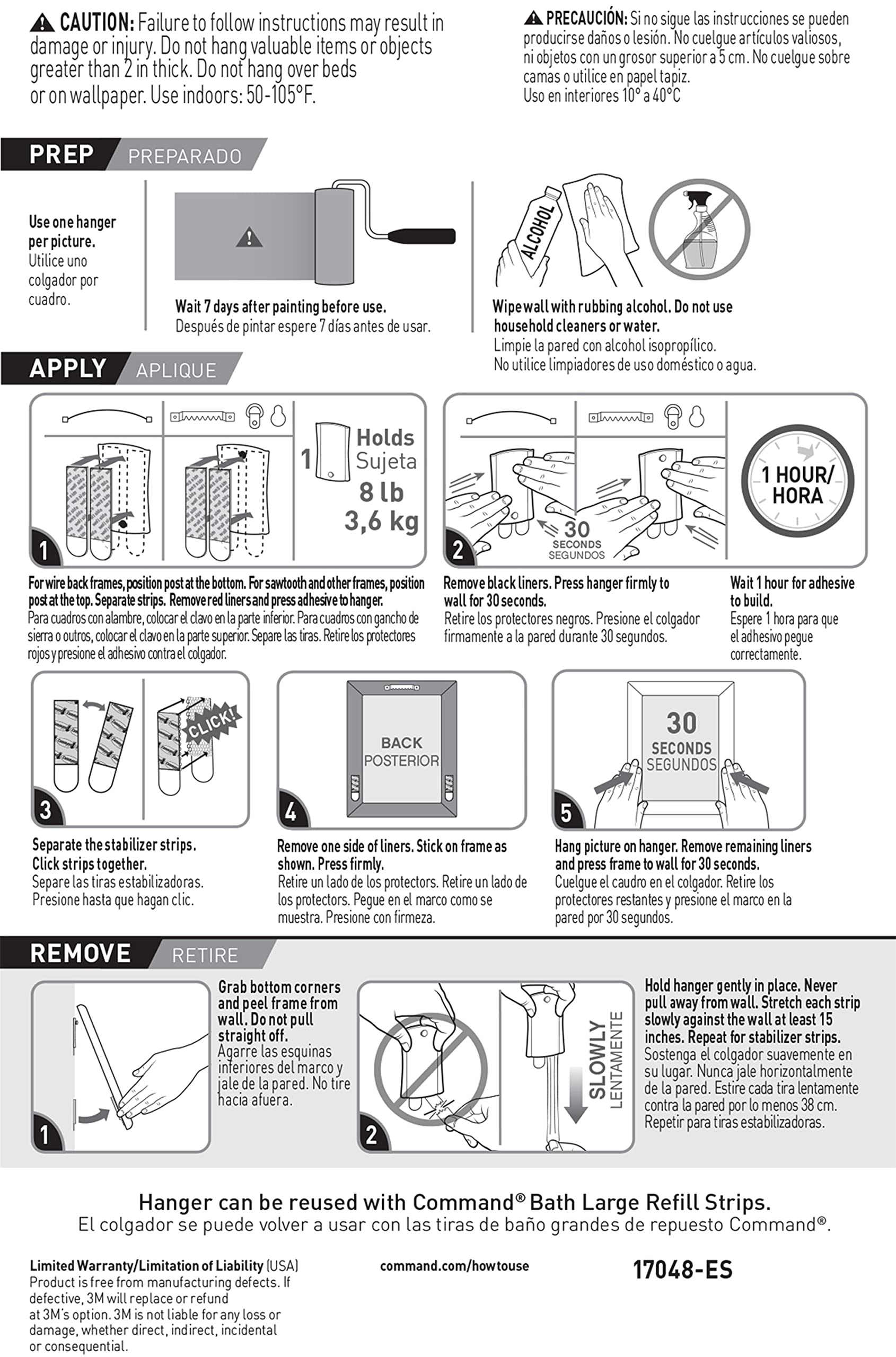 Command Universal Frame Hangers, Damage Free Hanging Picture Hangers, No Tools Frame Hanger for Living Spaces, 1 Metal Picture Frame Hanger and 4 Large Command Strips